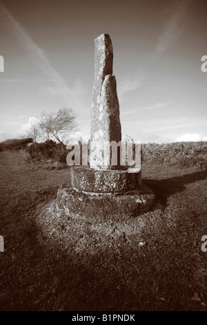 The Tristan Stone, near Fowey, Cornwall, England Stock Photo - Alamy