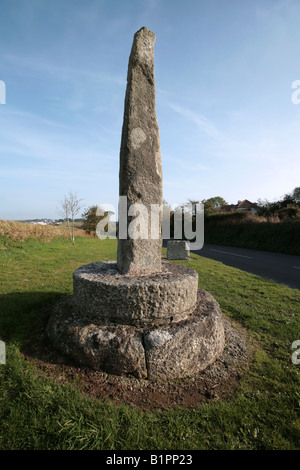 The Tristan Stone Cornwall England Stock Photo - Alamy
