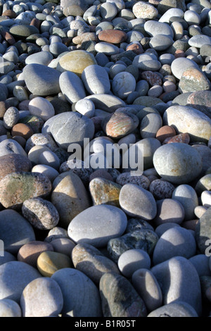 Pebble beach, St. Columba Bay. Landing place of St.Columba. West coast ...