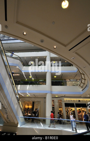 Interior of Raffles City shopping mall showing main atrium with ...