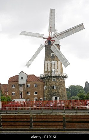 Maud Foster Windmill, Boston, Lincolnshire, UK. A working flour mill ...