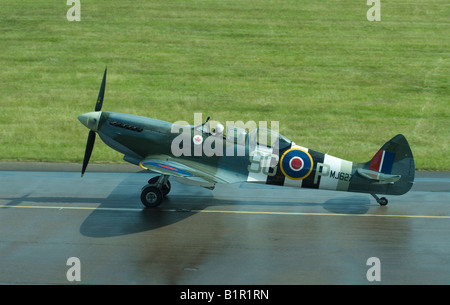 Two seat Supermarine Spitfire on th flight-line at Headcorn Airshow ...