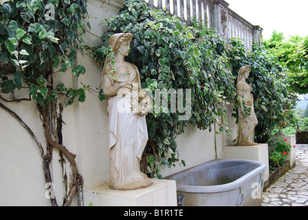 Greek statues in Archilleion palace corfu greece Stock Photo - Alamy