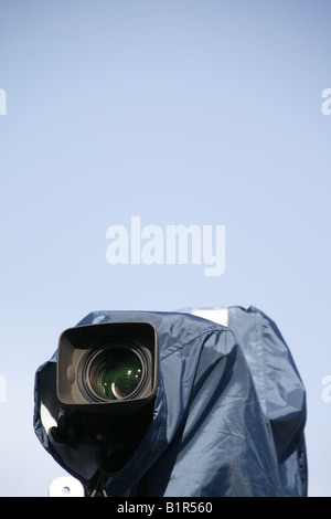 tv camera covered protective waterproof material Stock Photo - Alamy