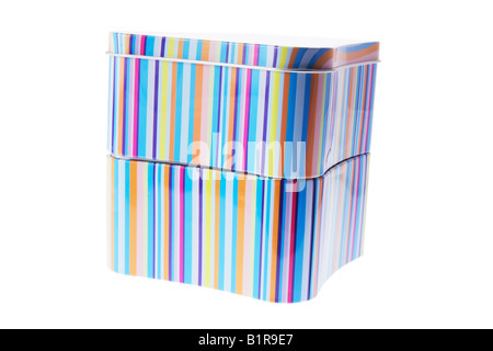 Striped Tin Boxes Stock Photo - Alamy