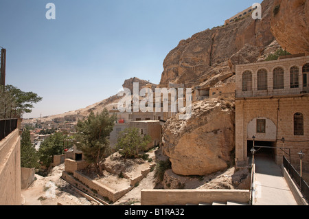 Syria - Maaloula. Greek orthodox monastery of Santa Tecla (Taqla Stock ...