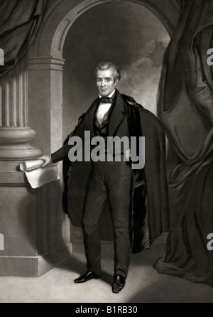 Vintage portrait of James K Polk Stock Photo - Alamy