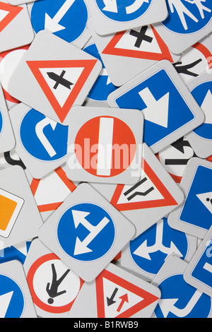 Various traffic signs, memory, concentration cards Stock Photo - Alamy
