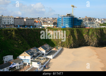 newquay town centre high street shops cornwall atlantic coast west ...