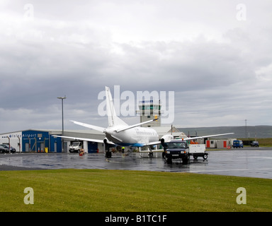 Islay Airport, island of Islay, Hebrides, Scotland, UK Stock Photo ...