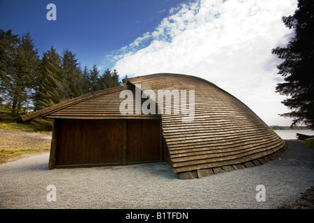 A viking boat house for storage of goods boats and weapons Stock Photo ...