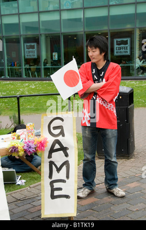 Students running stall on Japan Day at University of Sheffield Stock ...