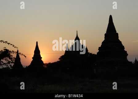 Bagan sunset in Myanmar, Asia Stock Photo - Alamy