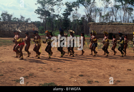 Xingu dance Brazil South America Stock Photo - Alamy