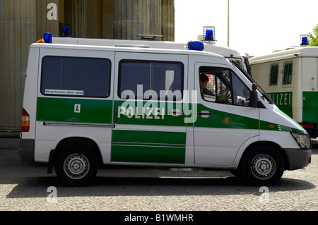 german deutsche polizei van wagon vehicle riot squad motor berlin ...