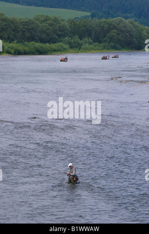 Fishing in Dunajec River Podhale region Poland Stock Photo - Alamy