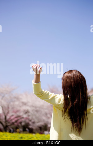 Back figure of Japanese woman Stock Photo - Alamy