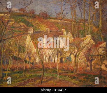 Camille Pissarro - Red roofs, corner of a village, winter Stock Photo ...