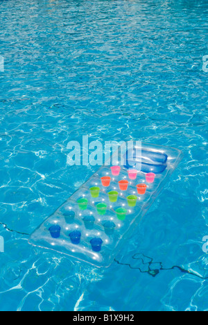 blue lilo swimming pool generic holiday vacation plastic inflatable ...