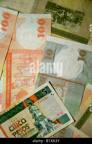Banknotes, Peso convertible, convertible Pesos, notes 20, 10, 5, 1 CUC ...