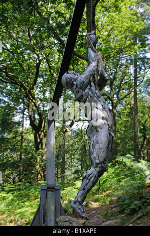 "Mea Culpa" (detail), outdoor sculpture by Robert Bryce Muir. Grizedale ...