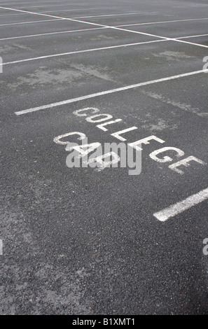 College car parking space England UK Stock Photo - Alamy