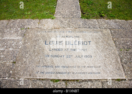 Louis Bleriot Memorial Plaque inscription commemorating first cross ...