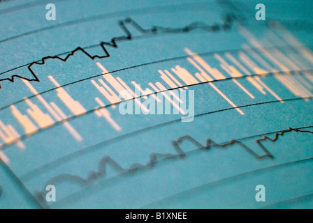 macro photo of a printed business graph (self edited Stock Photo - Alamy