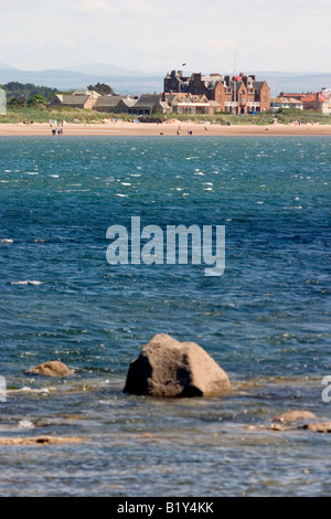 Distant view overlooking Troon bay towards the Troon Marina Hotel Stock ...