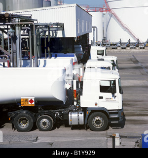 Fuel Tankers loading at a Depot Stock Photo - Alamy