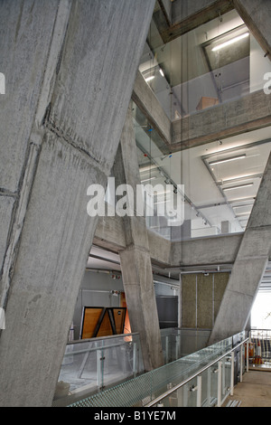 Concrete atrium interior Stock Photo - Alamy