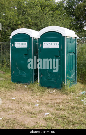 Glastonbury Festival toilet 2008 Stock Photo - Alamy