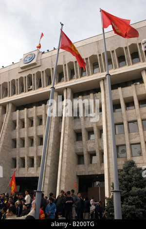 Protesters just expelled the president from the White House in Bishkek ...