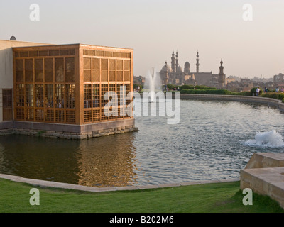 lakeside cafe, al-Azhar Park, Cairo, Egypt Stock Photo - Alamy