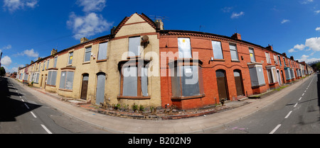 Housing in Venmore Road in the Anfield district of Liverpool boarded up ...