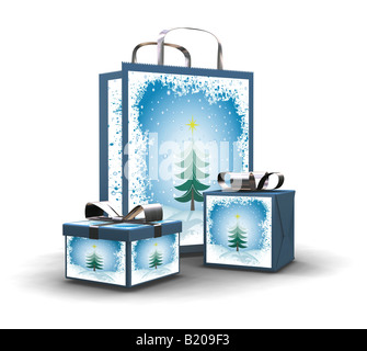 3d illustration of gift box about christmas day isolated on white ...