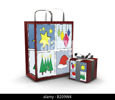 3d illustration of gift box about christmas day isolated on white ...