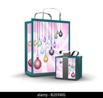 3d illustration of gift box about christmas day isolated on white ...