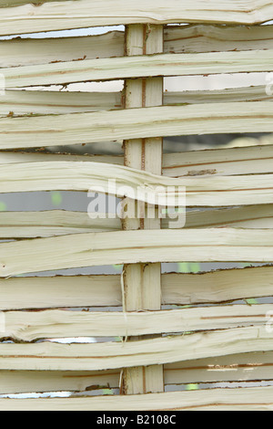 Split Hazel wood fence panel Stock Photo - Alamy