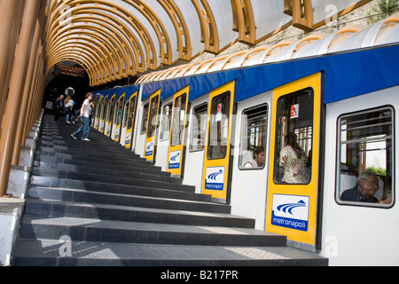 Funicular transport systm in Naples Italy Station V Emanuele Stock ...