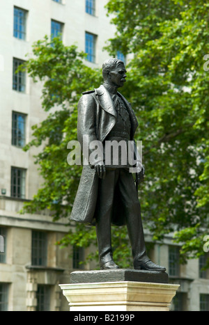 Statue of Air Chief Marshal Hugh Dowding who won the Battle of Britain ...