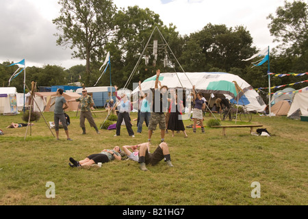 The Healing fields at the Glastonbury Festival 2008 Stock Photo - Alamy