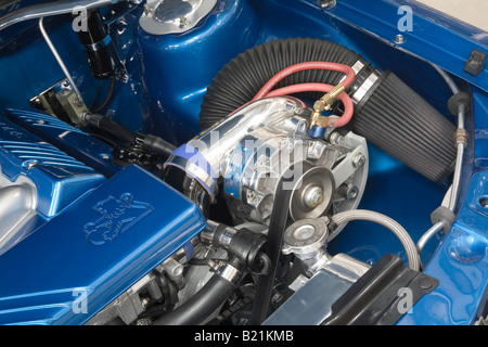 Blown supercharged Australian Holden V8 engine sitting in the bay of an ...