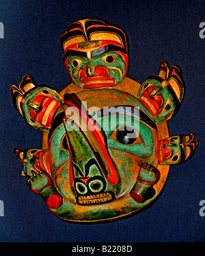 Shamanism mask Tlingit malignant spirits exorcism mask Indians Native ...