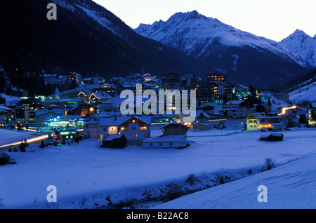Ischgl at night, Tyrol, Austria Stock Photo - Alamy
