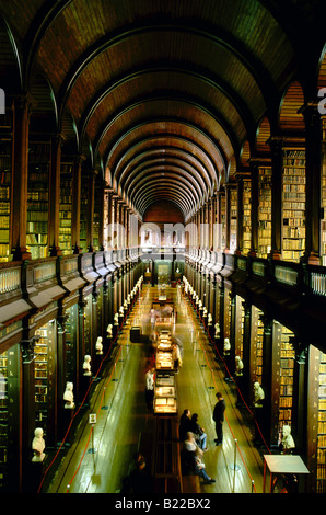 Interior view of Trinity College Library, Dublin, Ireland Stock Photo ...