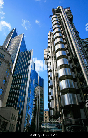 sleek steel structure lloyds building Lime Street city of london ...