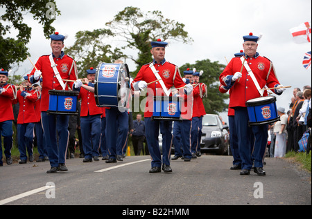 orangemen parading down a country road during 12th July Orangefest ...
