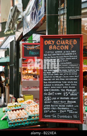 Borough Market sign board London exterior with flowers around 'The ...