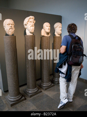Marble Busts Of Greek Philosophers The British Museum London UK Stock ...